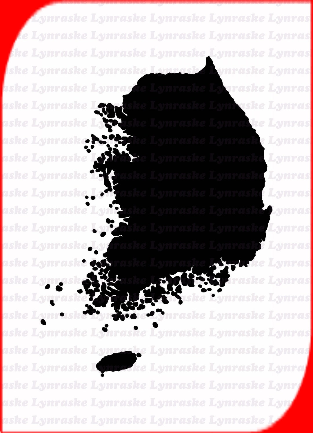 South Korea Silhouette SVG, Svg, Dxf, Cricut, Silhouette Cut File ...