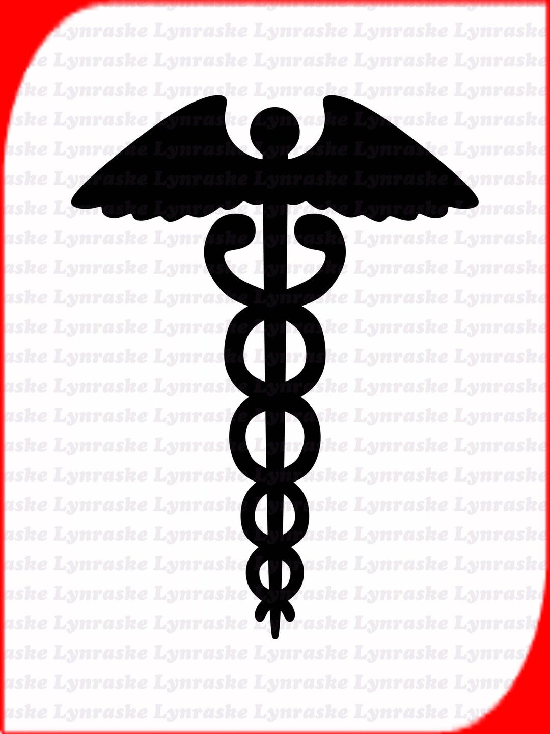 Caduceus Silhouette SVG, Svg, Dxf, Cricut, Silhouette Cut File, Instant ...