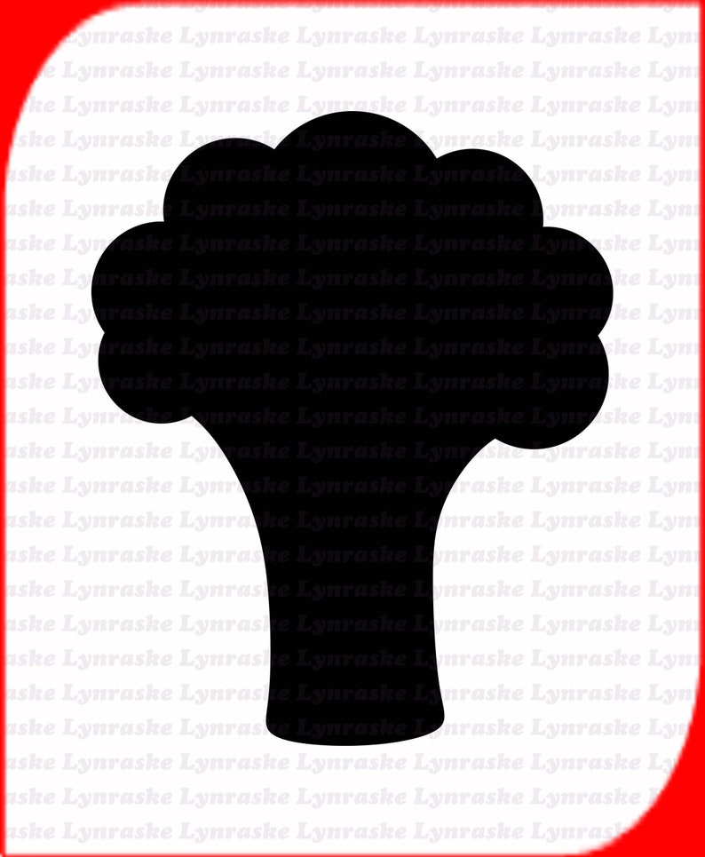 Broccoli Silhouette SVG, Svg, Dxf, Cricut, Silhouette Cut File, Instant ...