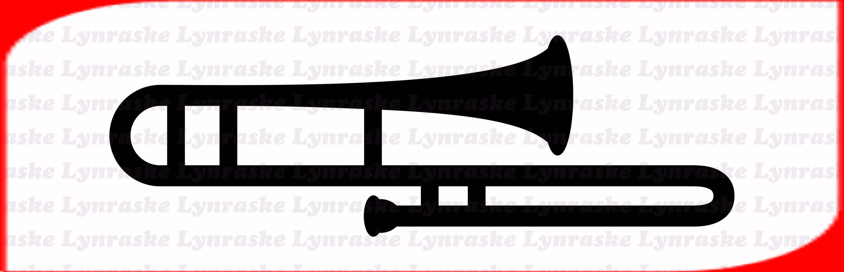 Trombone Silhouette SVG, Svg, Dxf, Cricut, Silhouette Cut File, Instant ...