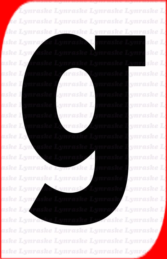Lowercase Letter G Silhouette SVG svg dxf Cricut | Etsy