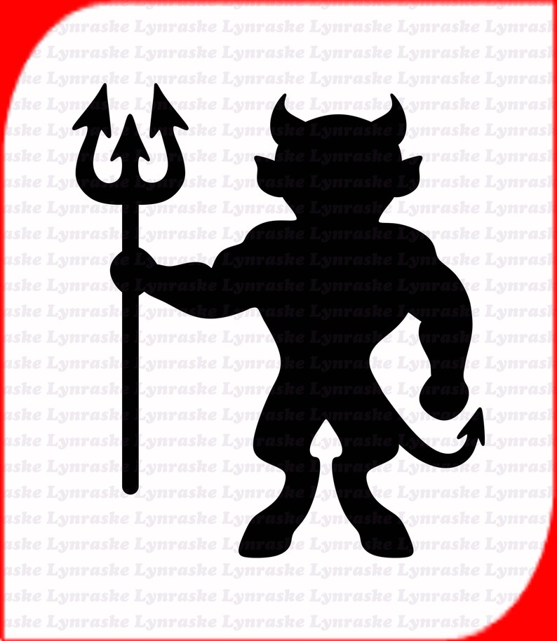 Devil Silhouette SVG, Svg, Dxf, Cricut, Silhouette Cut File, Instant ...