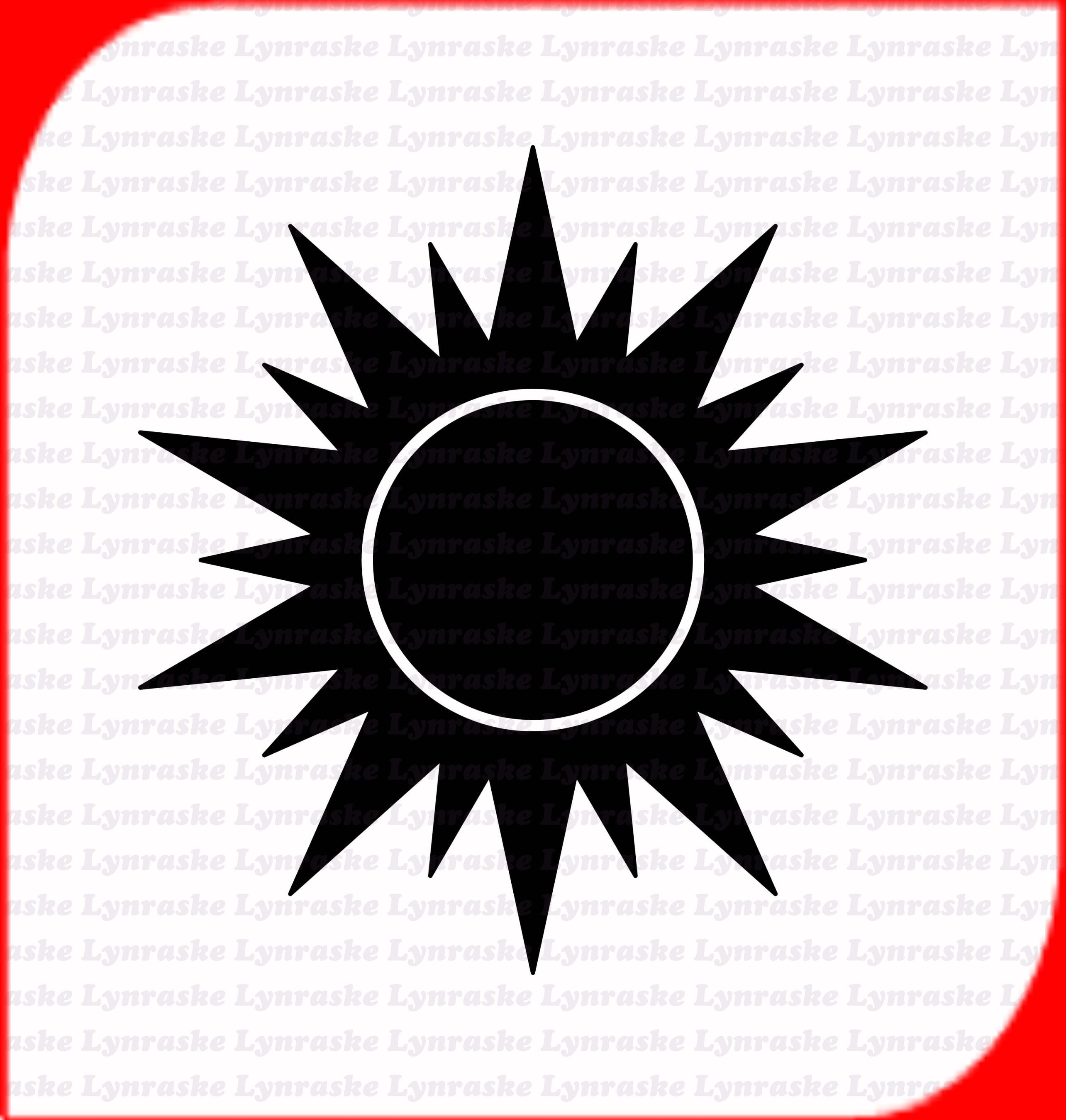 Silueta de sol SVG, svg, dxf, Cricut, Silhouette Cut File, Descarga ...