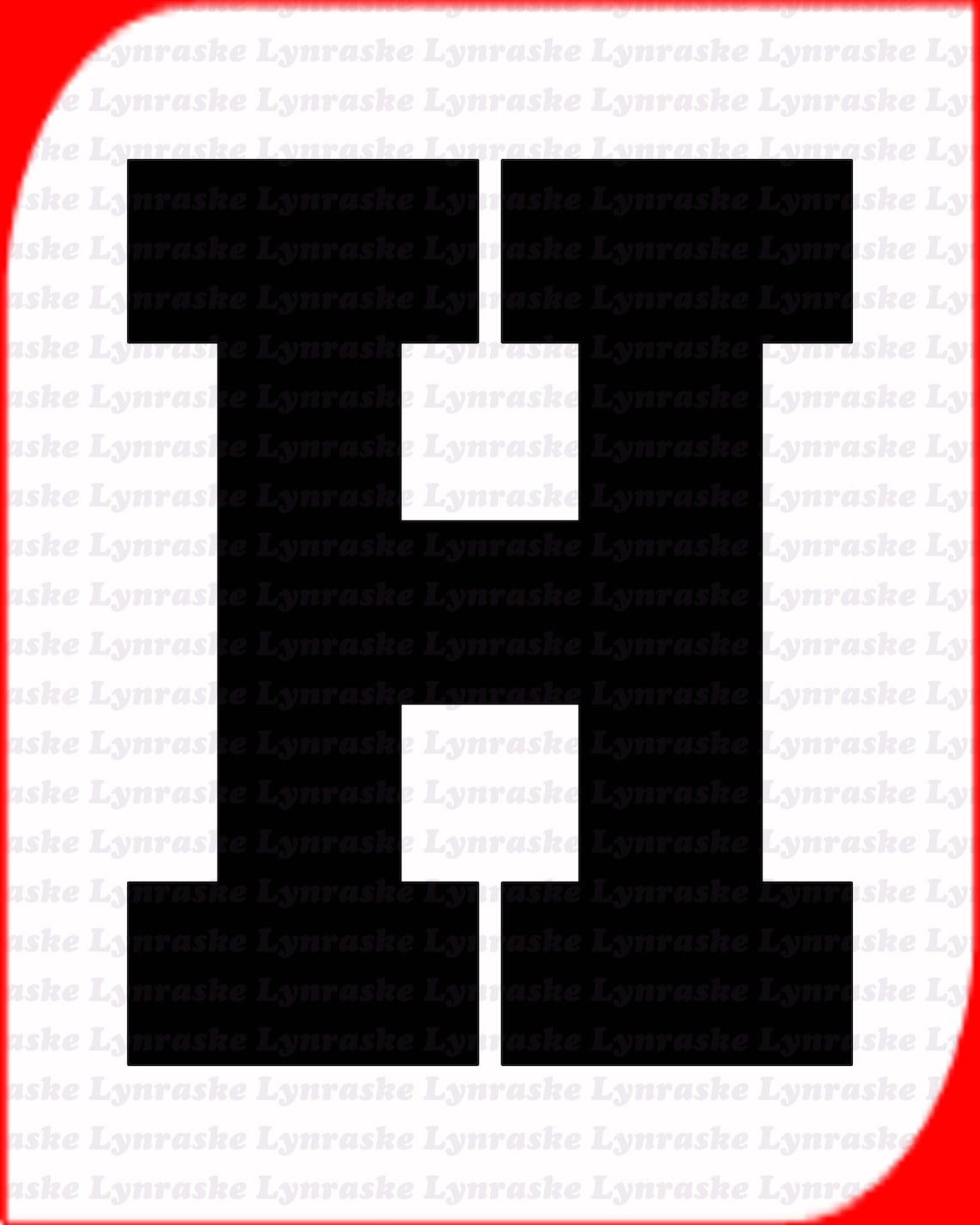 Letter H Silhouette SVG svg dxf Cricut Silhouette Cut | Etsy