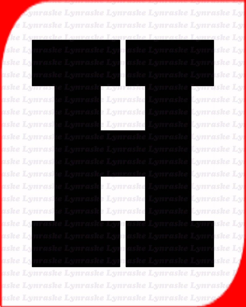 Letter H Silhouette SVG Svg Dxf Cricut Silhouette Cut - Etsy India