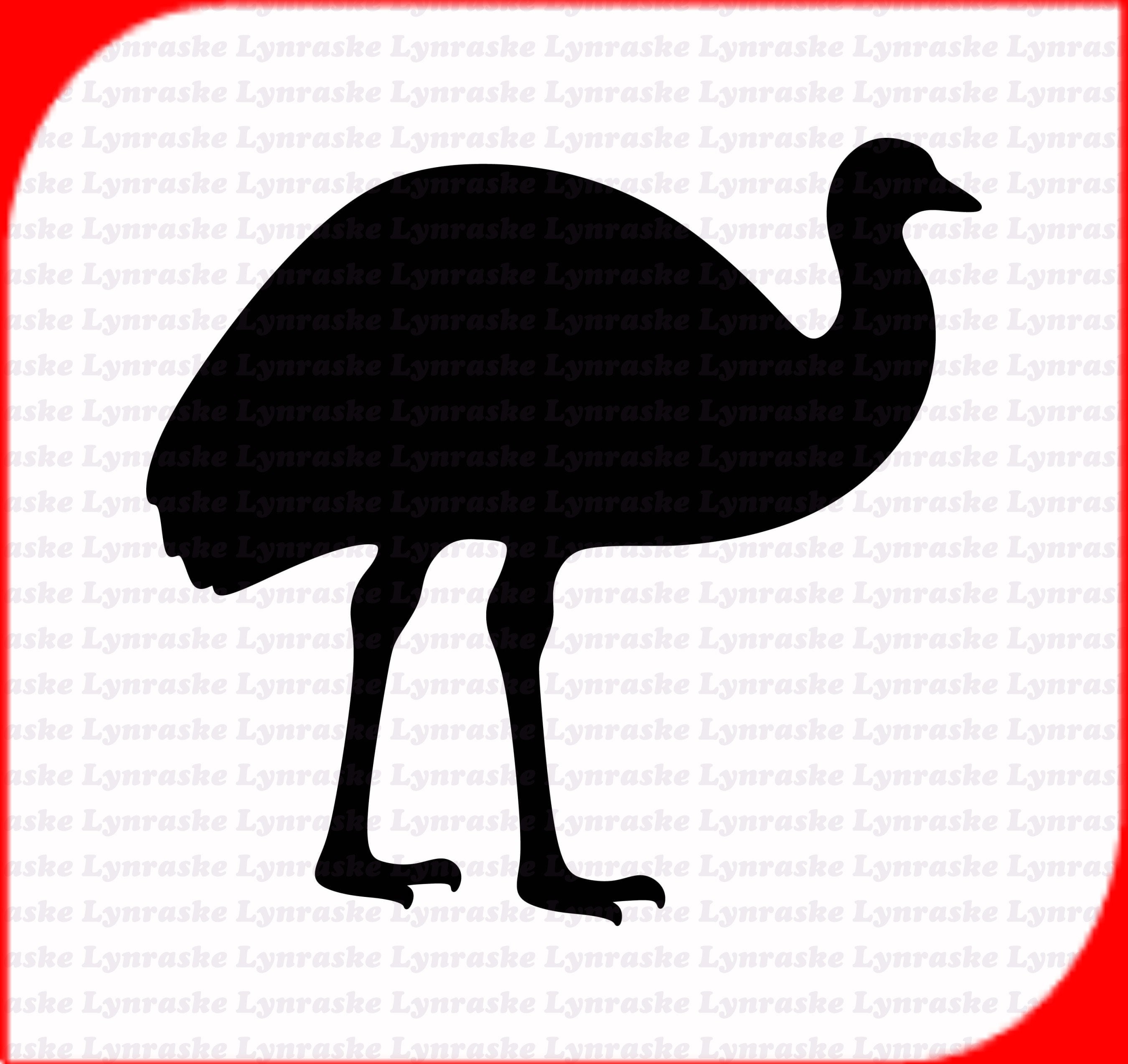 Emu Silhouette SVG, Svg, Dxf, Cricut, Silhouette Cut File, Instant ...