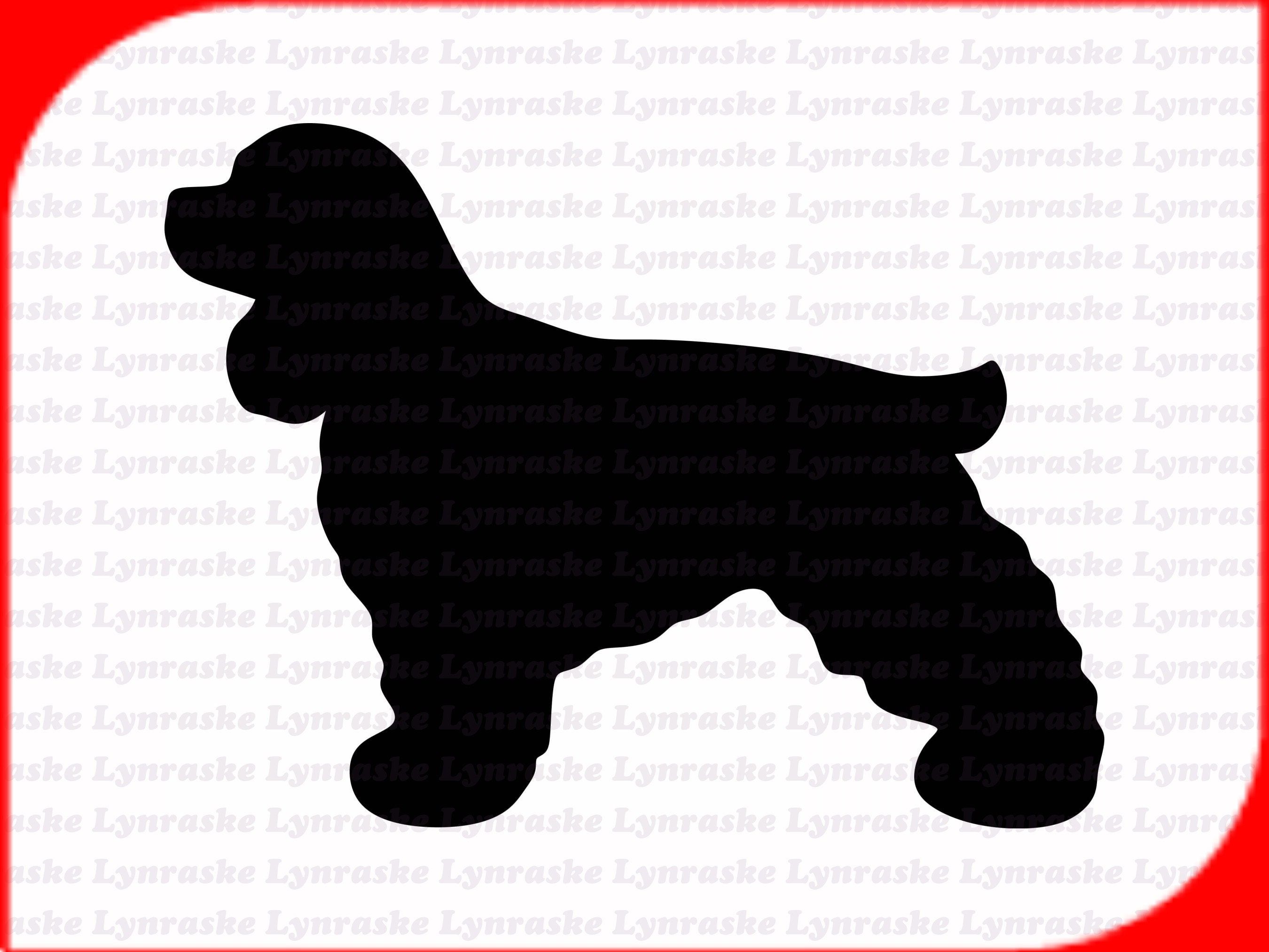 Cocker Spaniel Silhouette SVG svg dxf Cricut Silhouette | Etsy