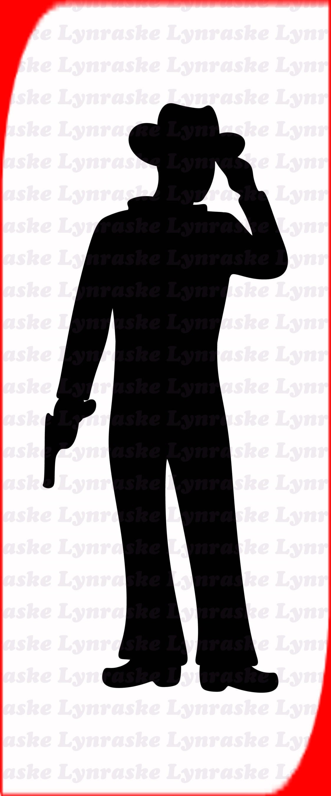 Silueta de vaquero SVG, svg, dxf, Cricut, Silhouette Cut File, Descarga ...