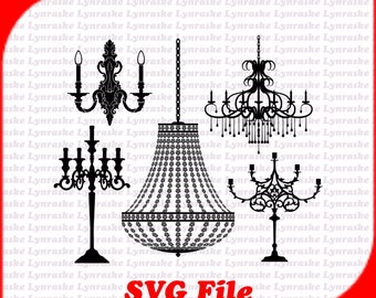 Chandelier Dxf Svg - Etsy