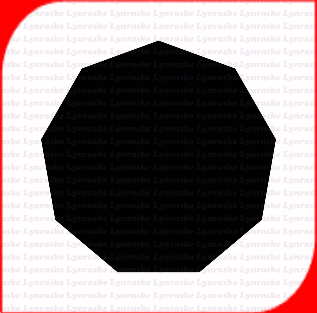 Nonagon Silhouette SVG, Svg, Dxf, Cricut, Silhouette Cut File, Instant ...