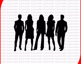 Various People SVG Cut File - Etsy