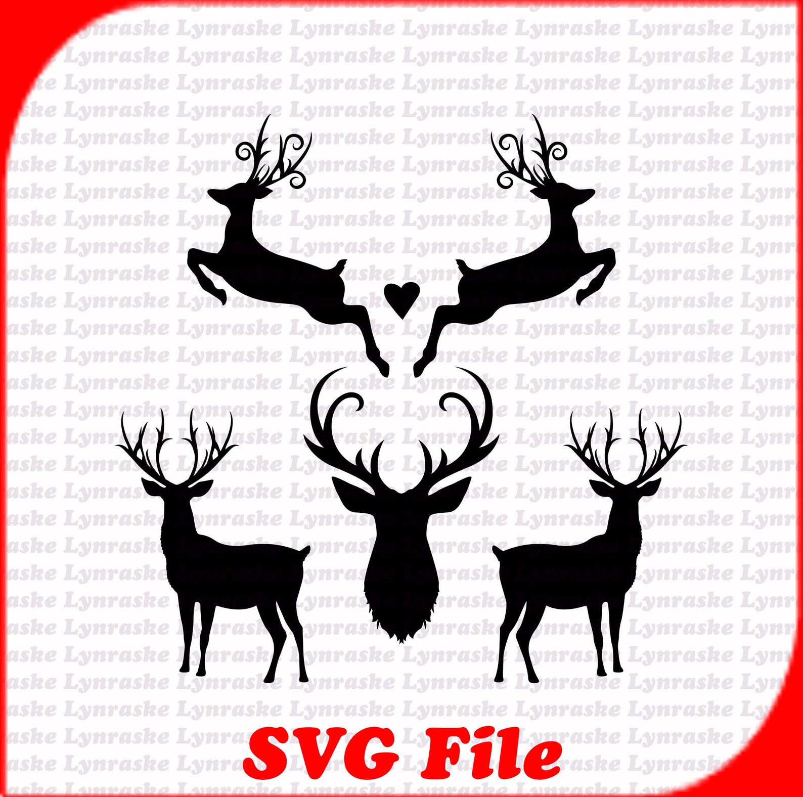 Deer Silhouette Vectors SVG Svg Dxf Cricut Silhouette Cut | Etsy