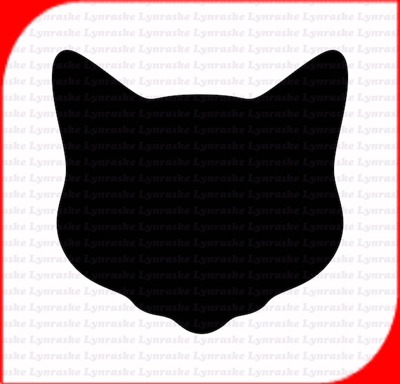 Cat Head Silhouette Vector