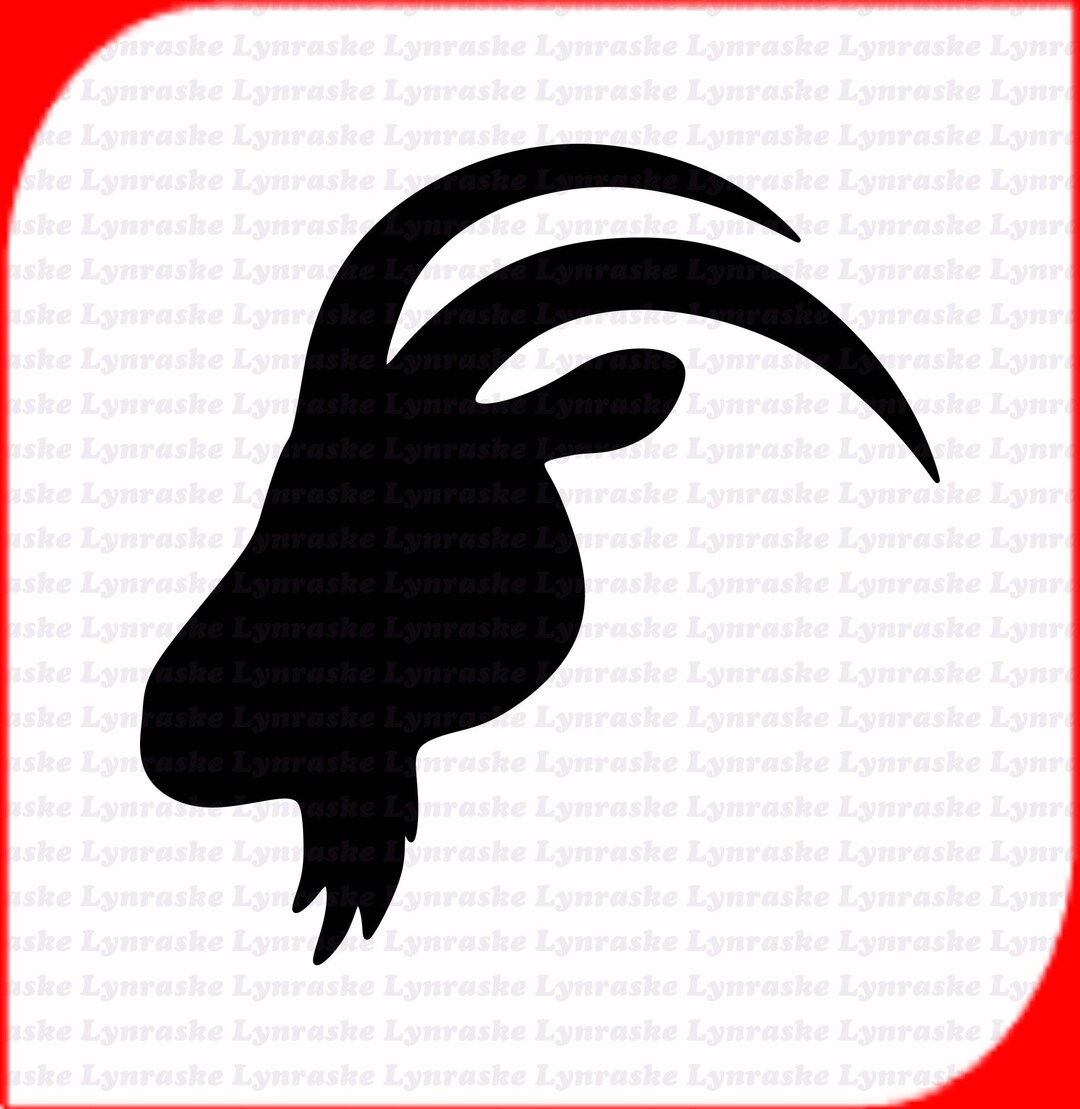 Goat Head Silhouette SVG, Svg, Dxf, Cricut, Silhouette Cut File ...