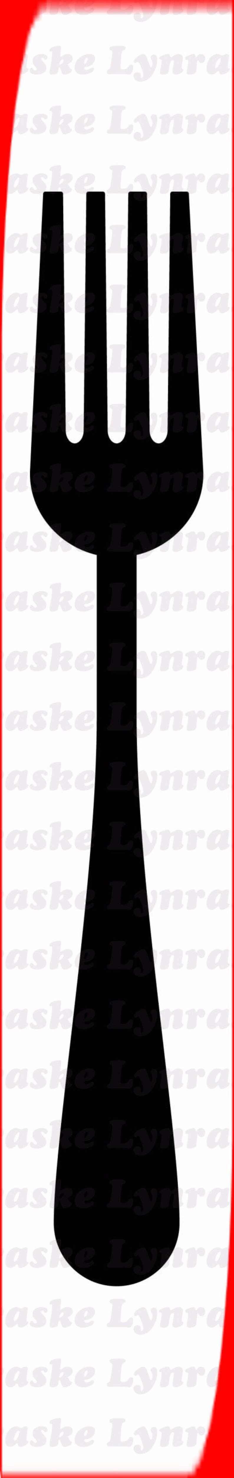Fork Silhouette SVG, Svg, Dxf, Cricut, Silhouette Cut File, Instant ...
