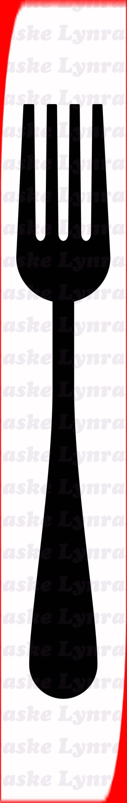 Fork Silhouette SVG, Svg, Dxf, Cricut, Silhouette Cut File, Instant ...