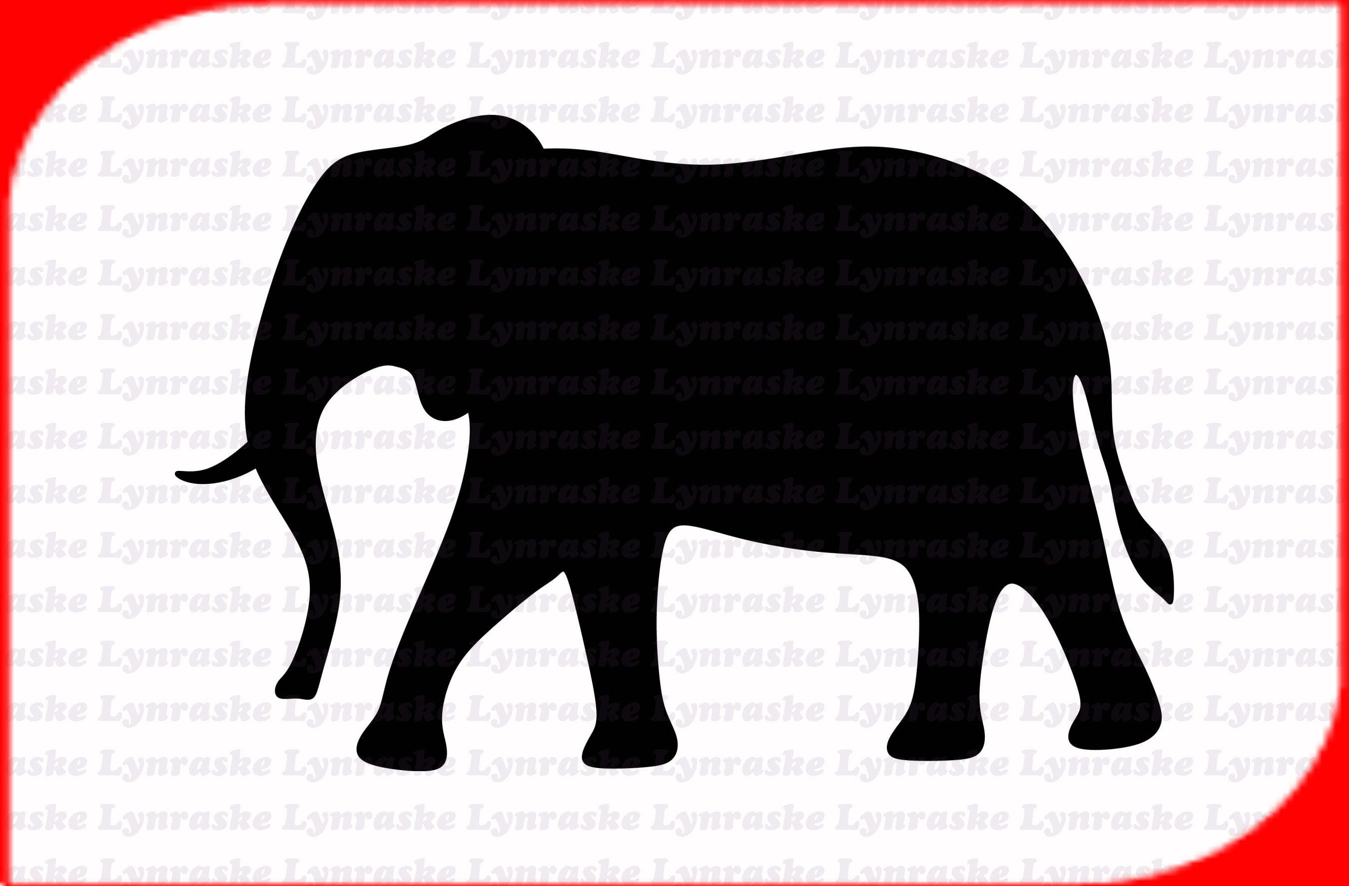 Elephant Silhouette SVG Svg Dxf Cricut Silhouette Cut - Etsy