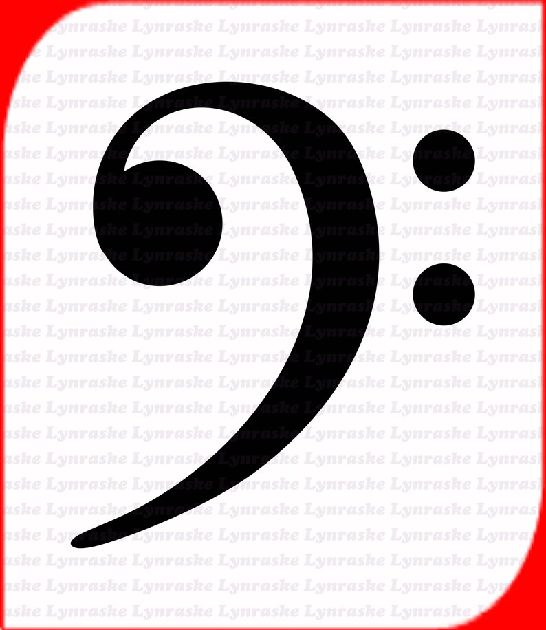 Bass Clef Silhouette SVG Svg Dxf Cricut Silhouette Cut | Etsy