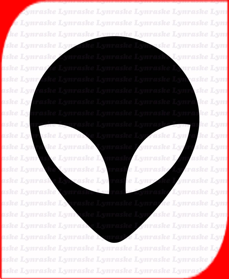 Alien Head Silhouette SVG Svg Dxf Cricut Silhouette Cut | Etsy