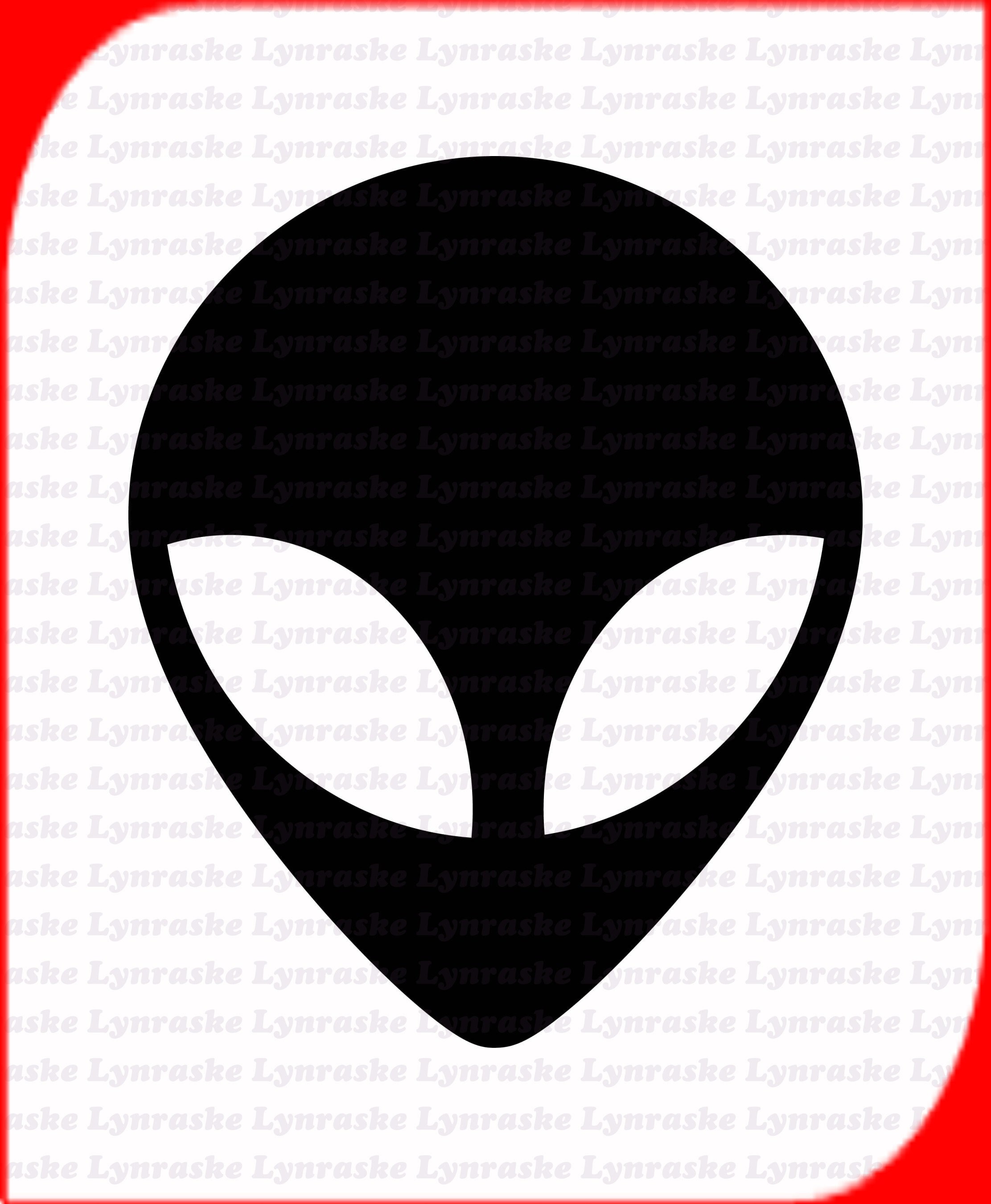 Alien Head Silhouette SVG Svg Dxf Cricut Silhouette Cut | Etsy