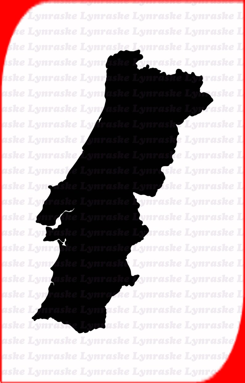 Portugal Silhouette SVG svg dxf Cricut Silhouette Cut | Etsy