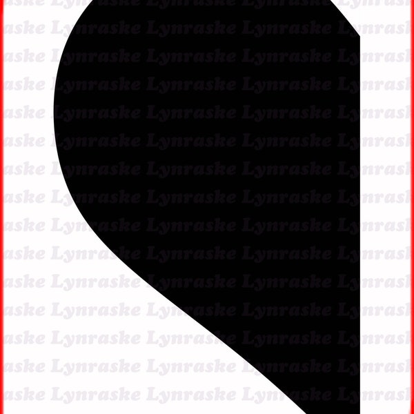 Half Heart Svg - Etsy