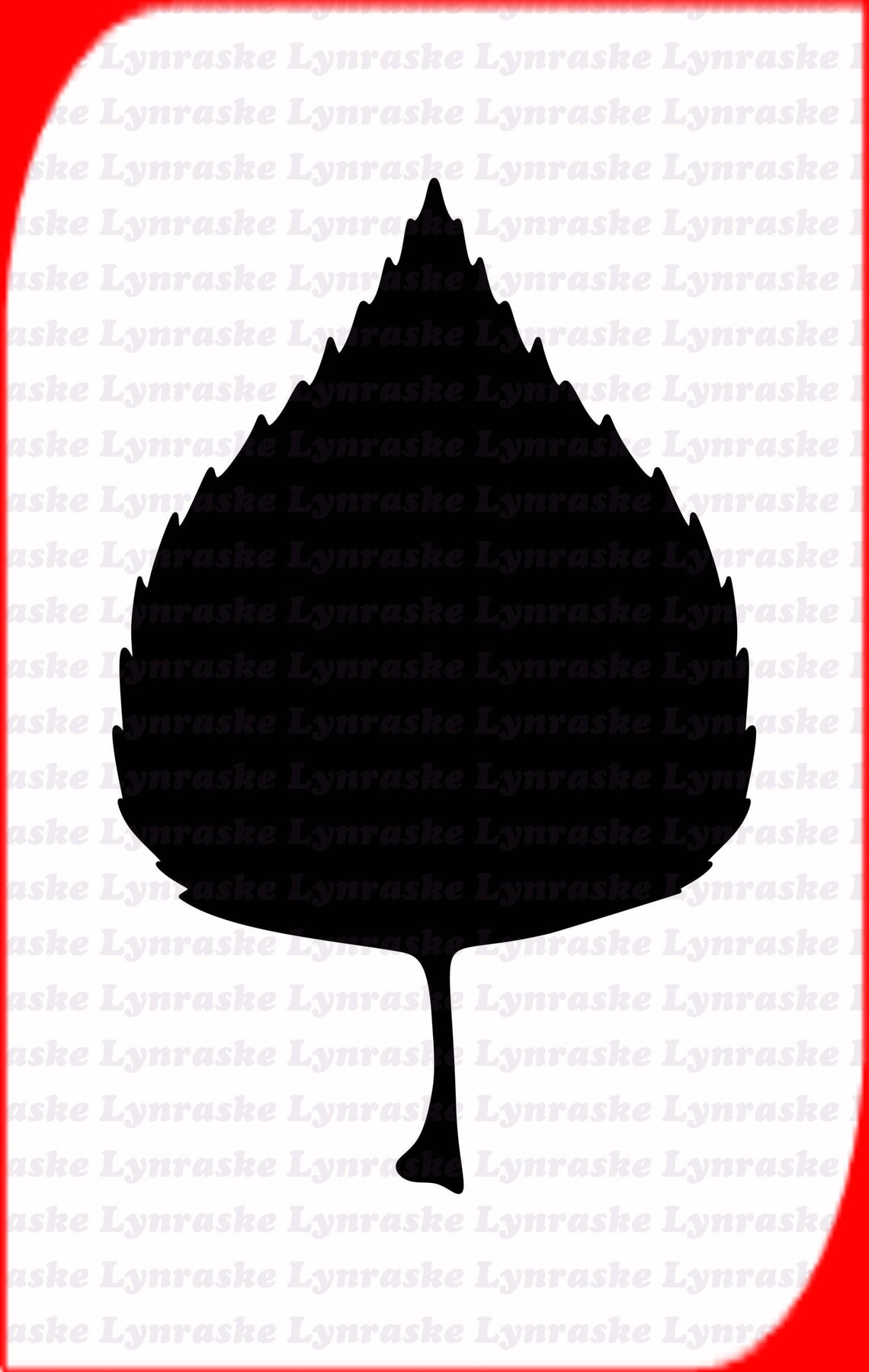 Birch Leaf Silhouette SVG svg dxf Cricut Silhouette Cut | Etsy