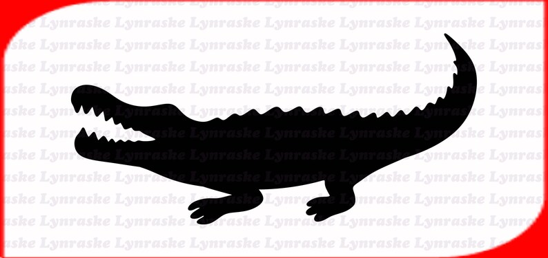 Alligator Silhouette SVG, Svg, Dxf, Cricut, Silhouette Cut File ...