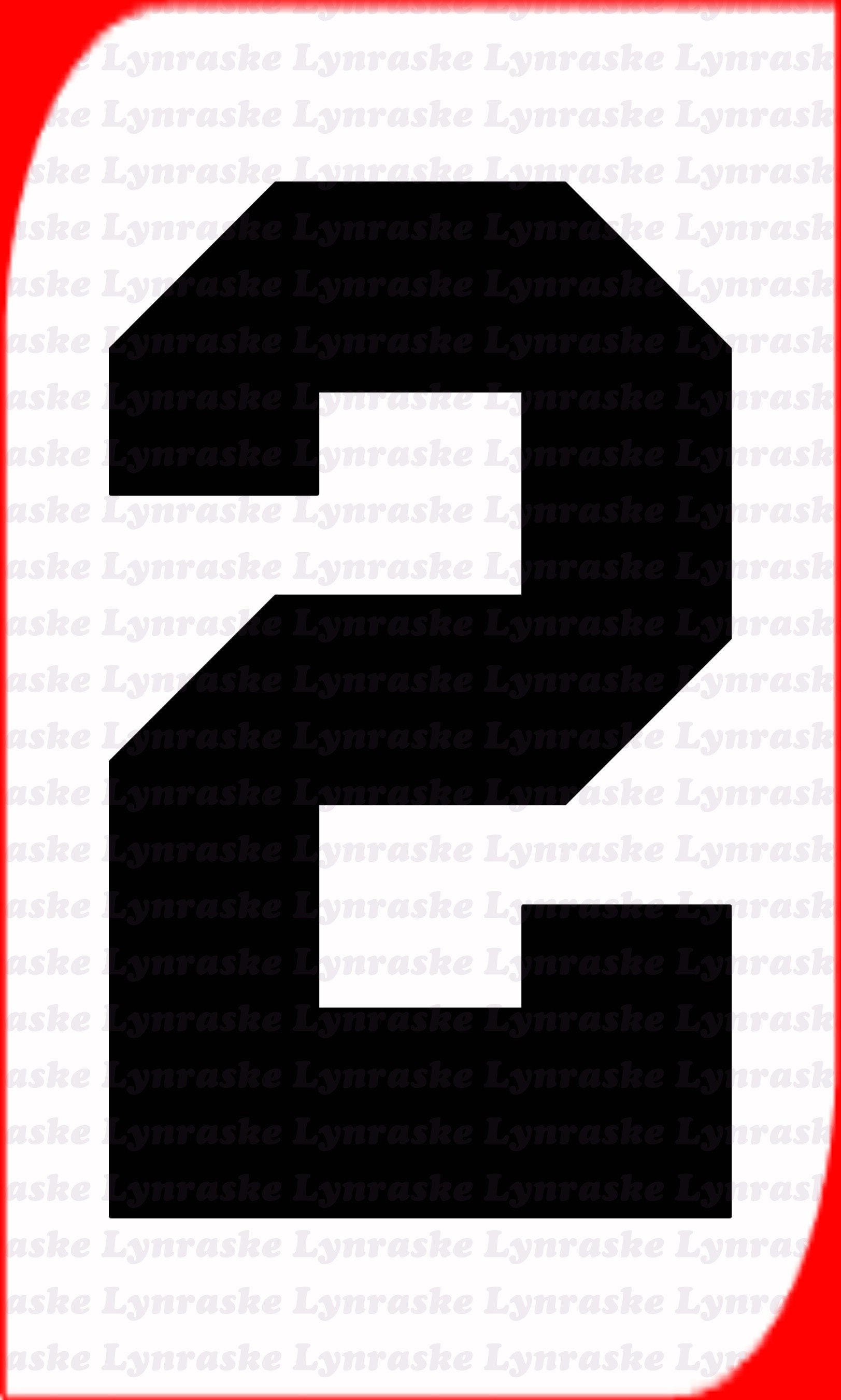 Número 2 Silueta SVG svg dxf Cricut Silhouette Cut File - Etsy España