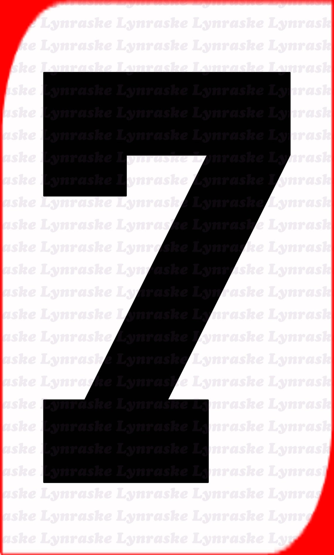 Número 7 Silueta SVG, svg, dxf, Cricut, Silhouette Cut File, Instant ...