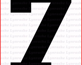 7 Number Svg | Etsy Canada