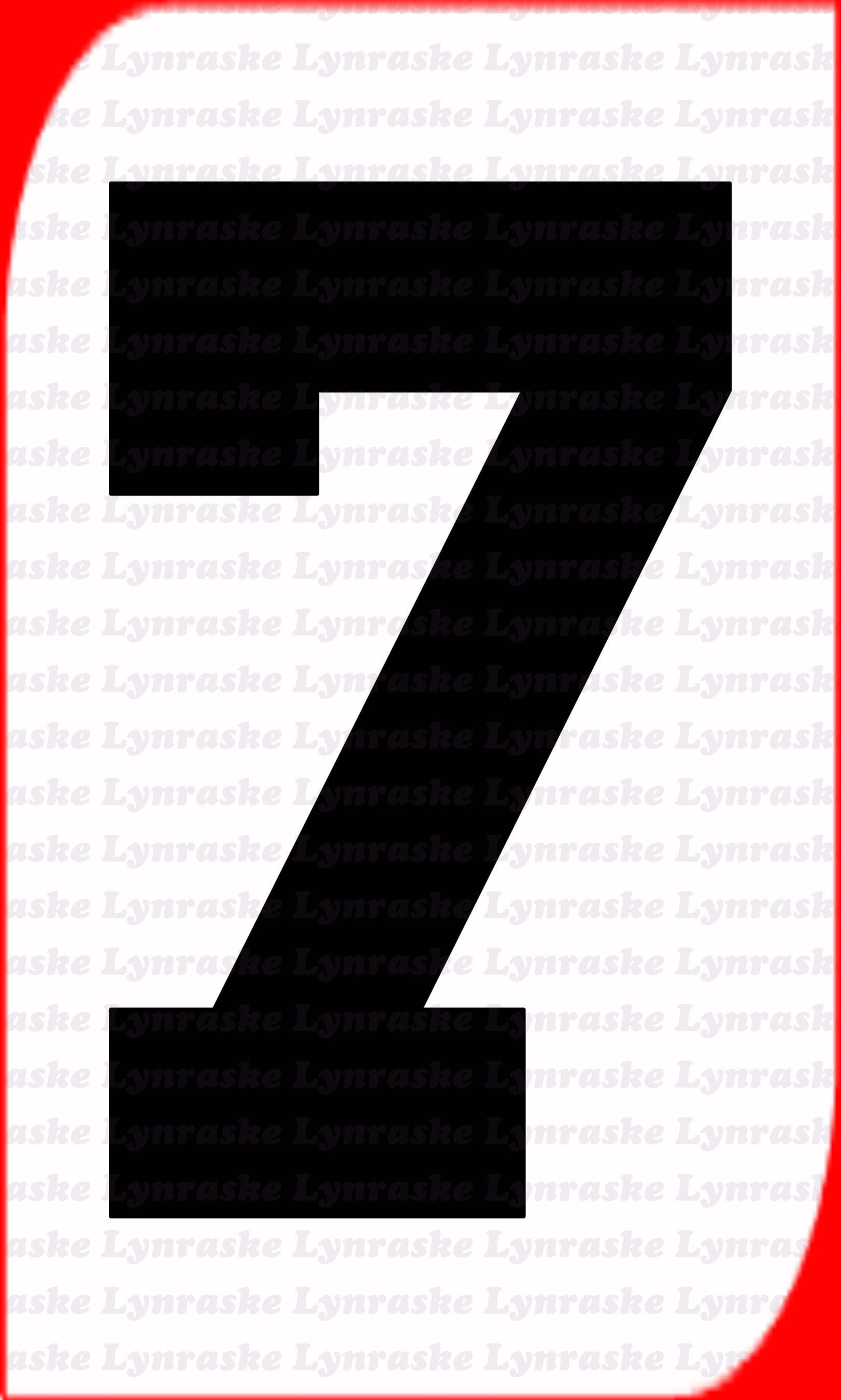 Number 7 Silhouette SVG Svg Dxf Cricut Silhouette Cut | Etsy