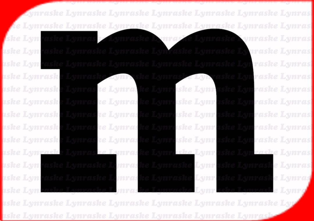 Lowercase Letter M Silhouette SVG, Svg, Dxf, Cricut, Silhouette Cut ...