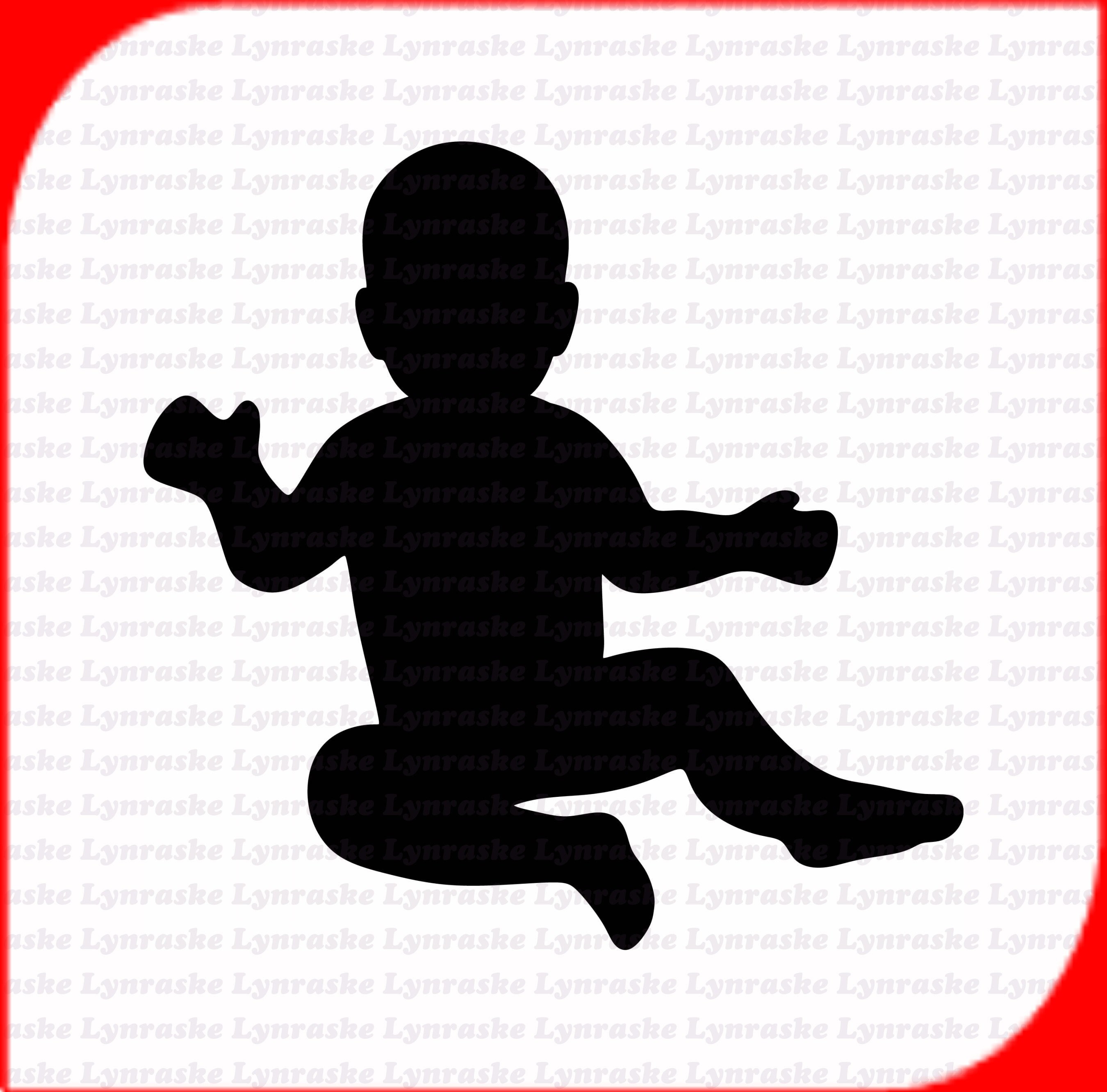 Baby Silhouette SVG, Svg, Dxf, Cricut, Silhouette Cut File, Instant ...