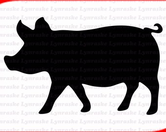 Silueta de cerdo SVG, cerdo SVG, archivos SVG para Cricut, uso ...