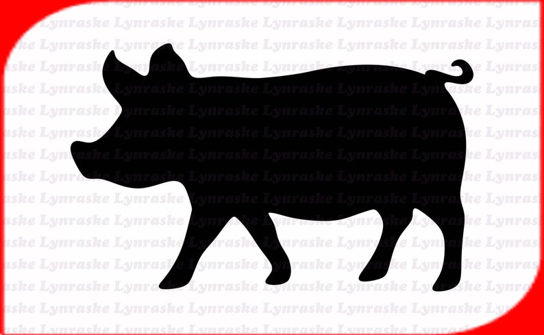 Silueta de cerdo SVG svg dxf Cricut Silhouette Cut File - Etsy México