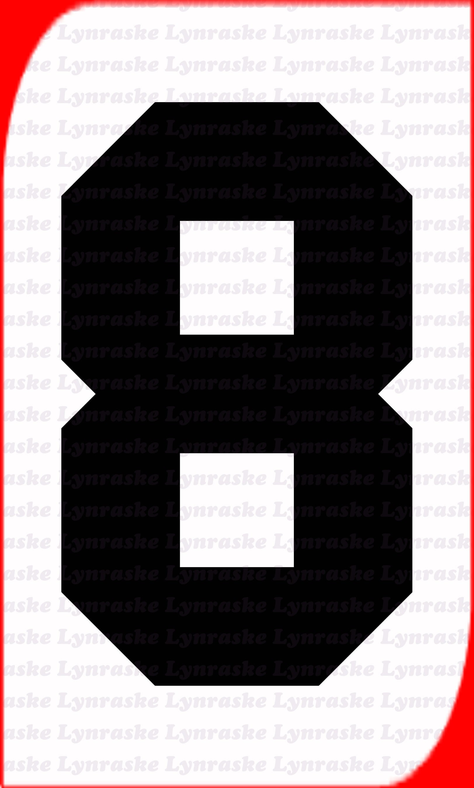 Number 8 Silhouette SVG, Svg, Dxf, Cricut, Silhouette Cut File, Instant ...