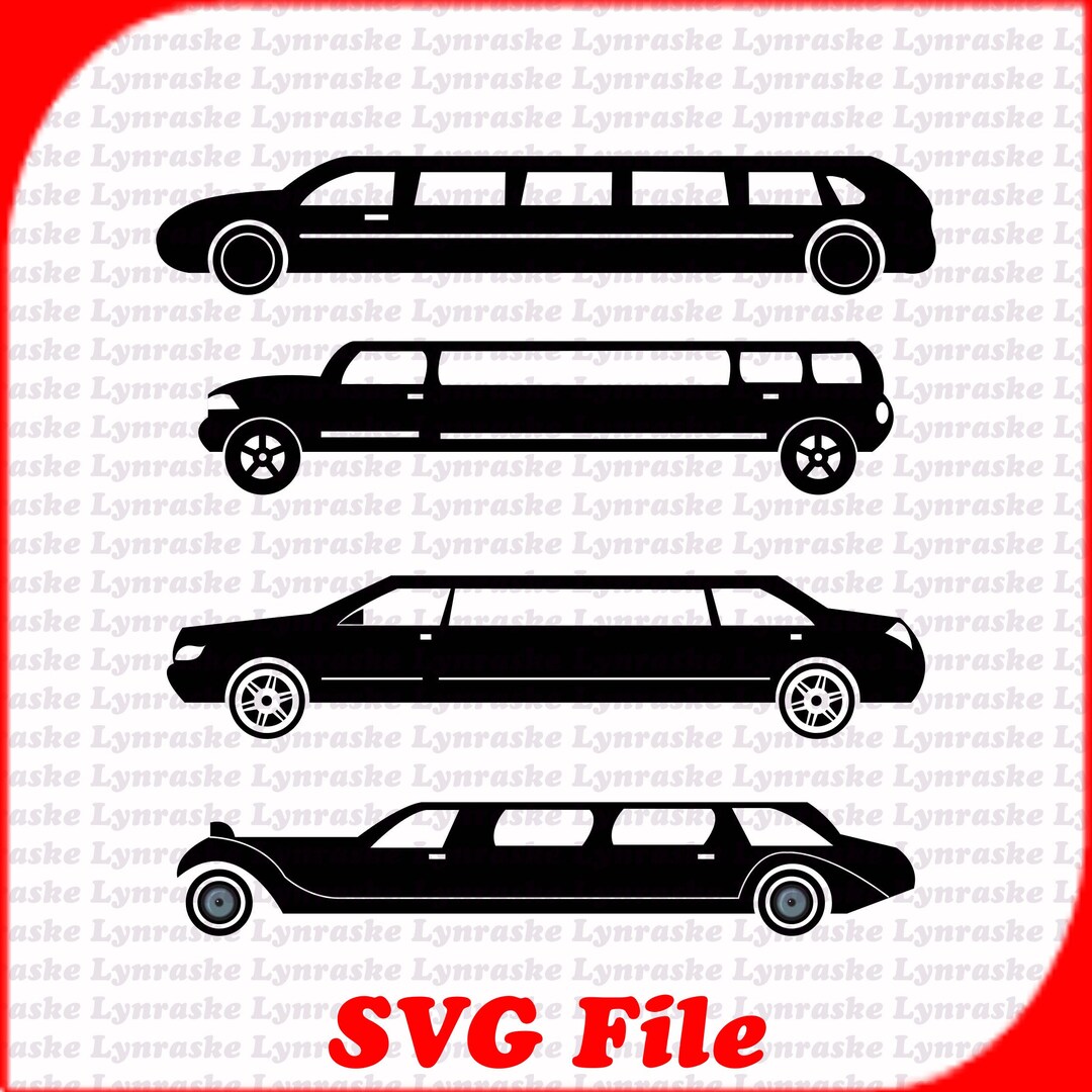 Limousines Silhouette Vectors SVG, Svg, Dxf, Cricut, Silhouette Cut ...