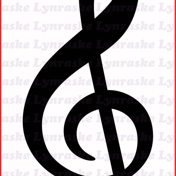 Treble Clef Printable - Etsy