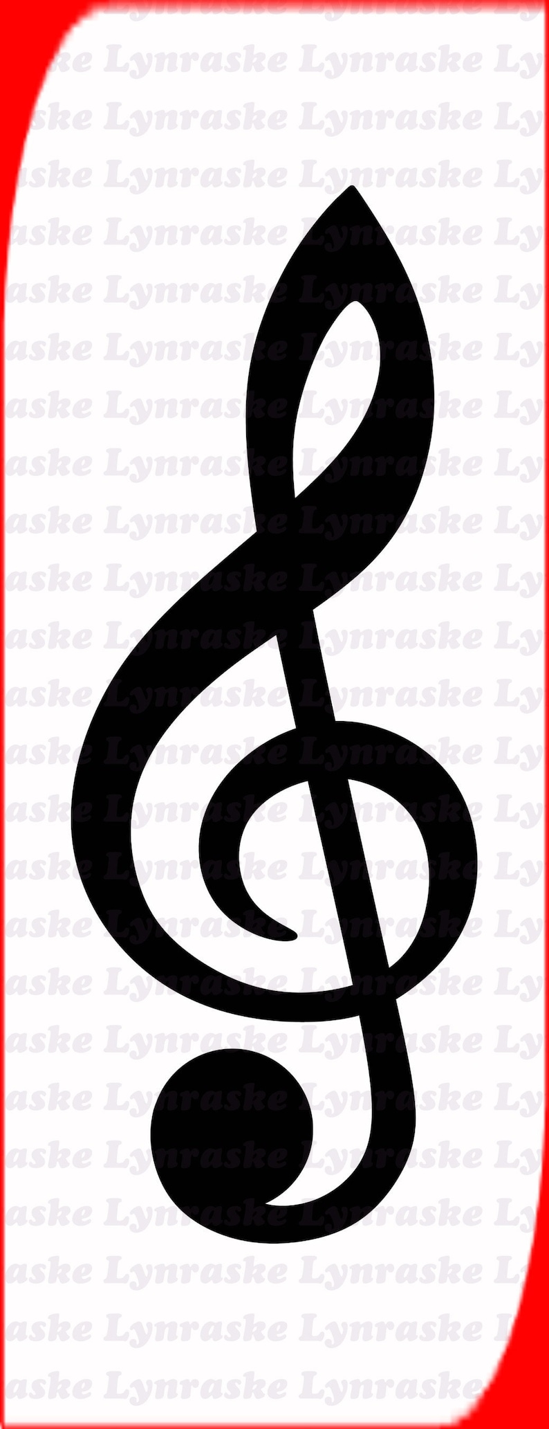 Treble Clef Silhouette SVG Svg Dxf Cricut Silhouette Cut - Etsy