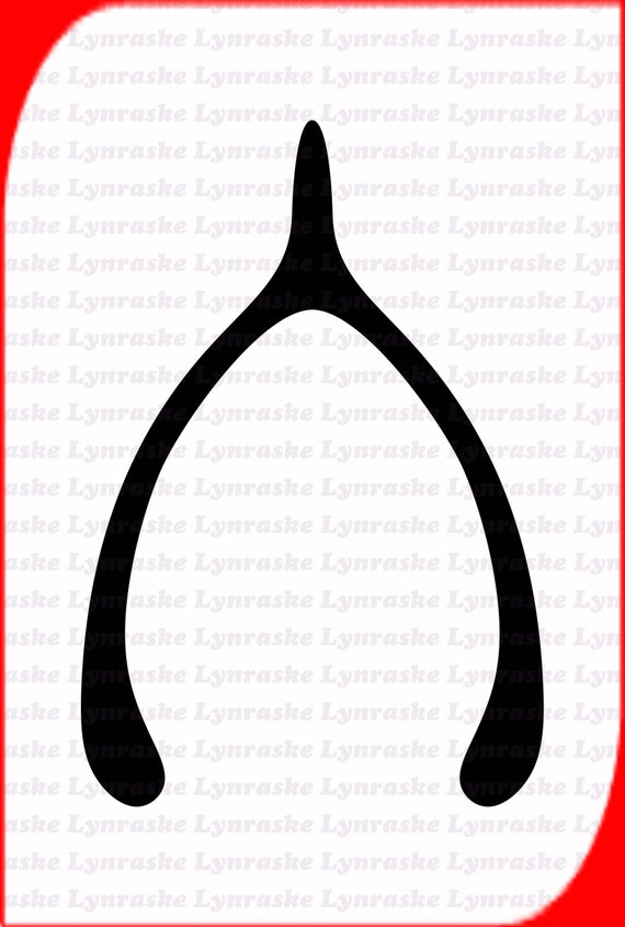Wishbone Silhouette SVG svg dxf Cricut Silhouette Cut | Etsy