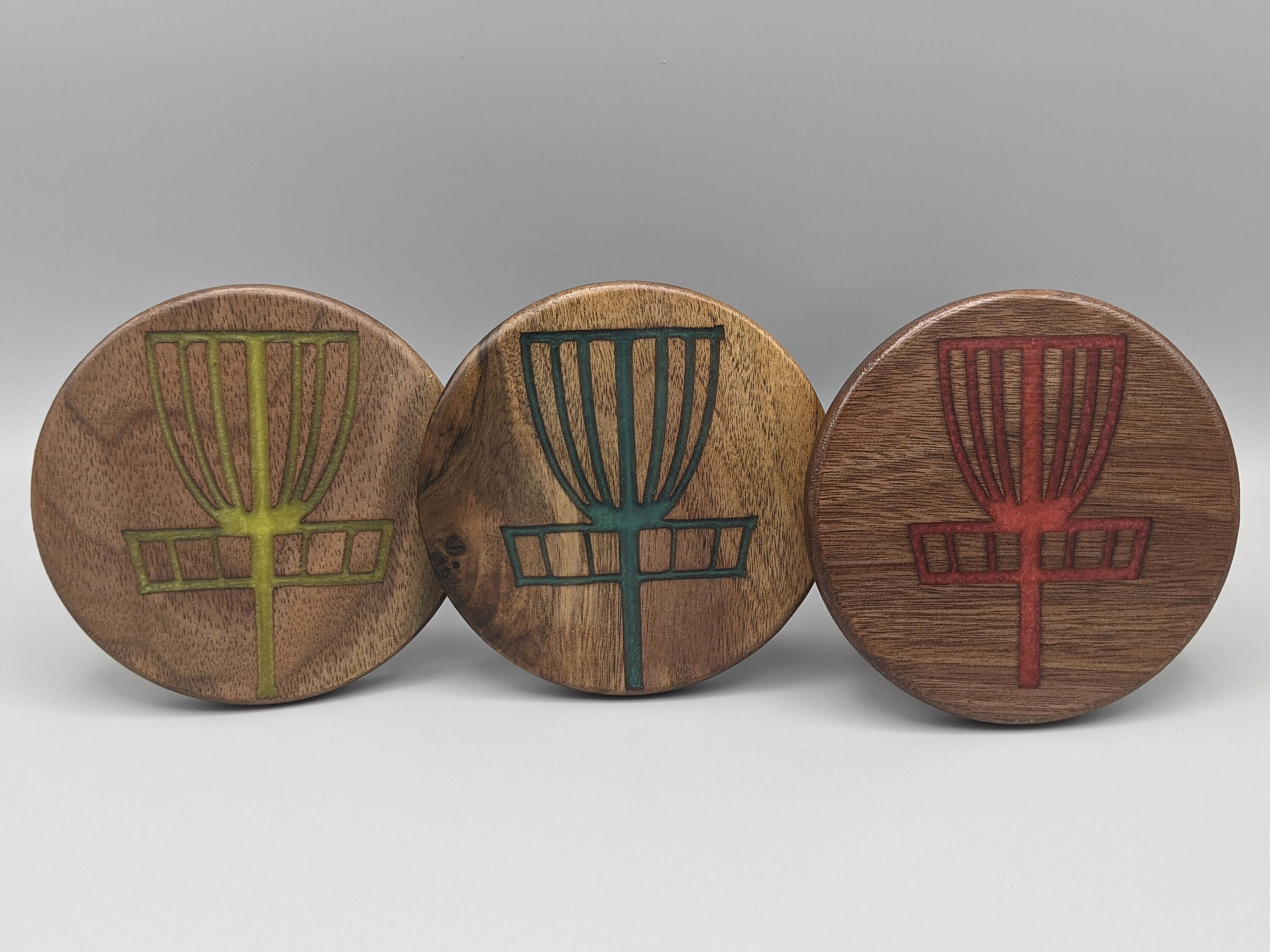 Personalized Wood Disc Golf Mini Walnut/Epoxy | Etsy
