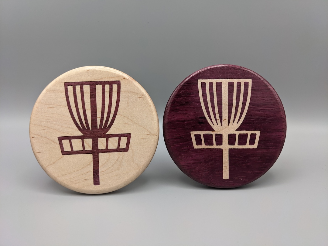 Personalized Wood Disc Golf Mini Maple/purpleheart - Etsy