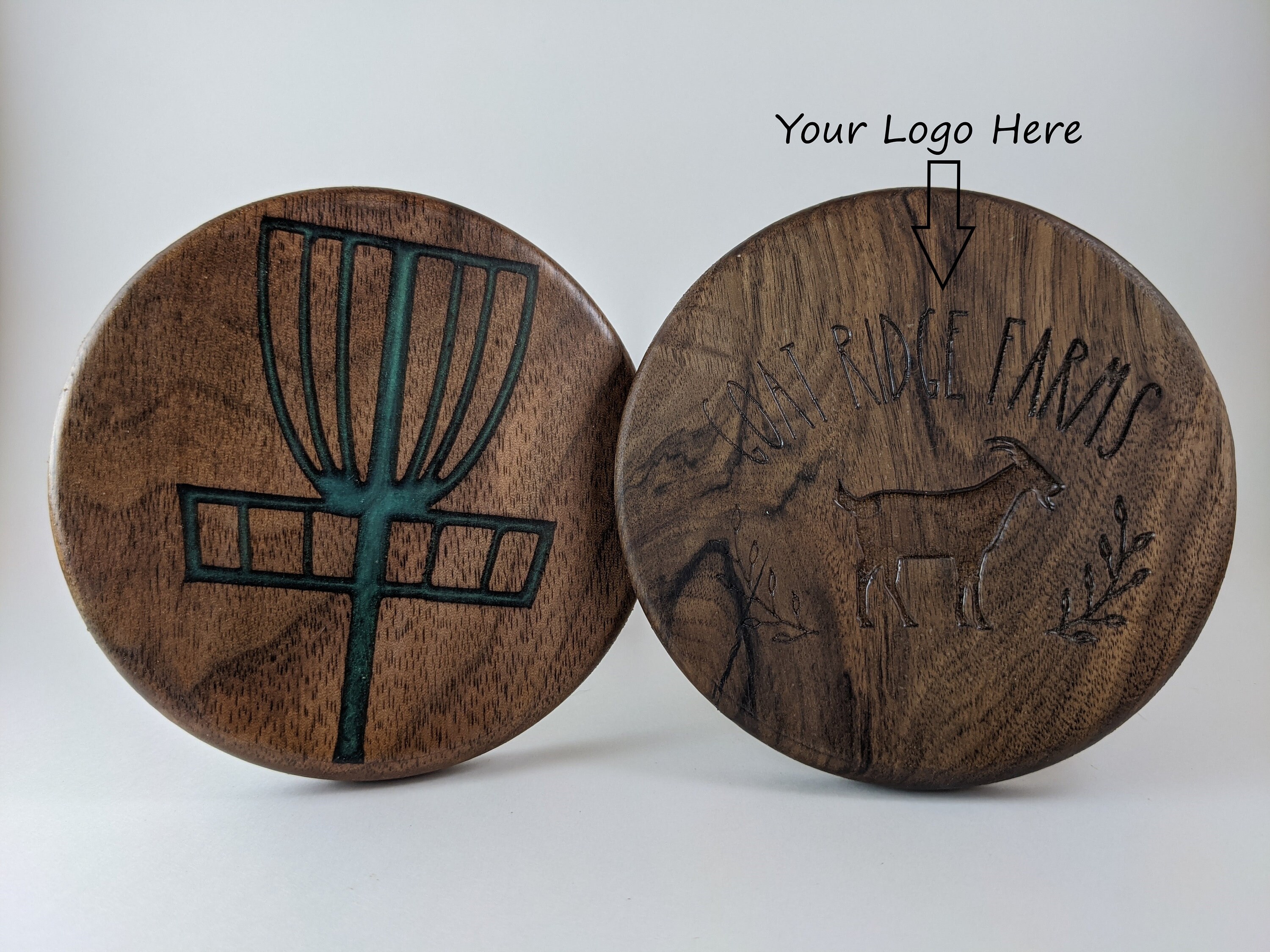 Personalized Wood Disc Golf Mini Walnut/Epoxy | Etsy