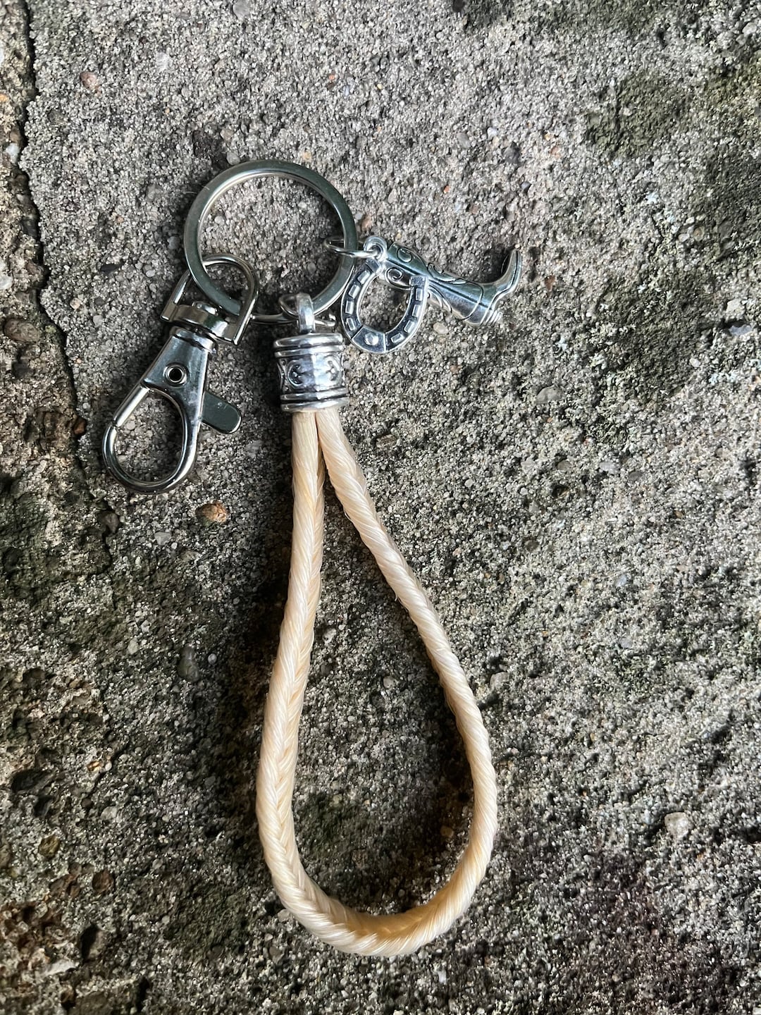 Custom Fishtail Braided Horse Hair Keychain - Etsy
