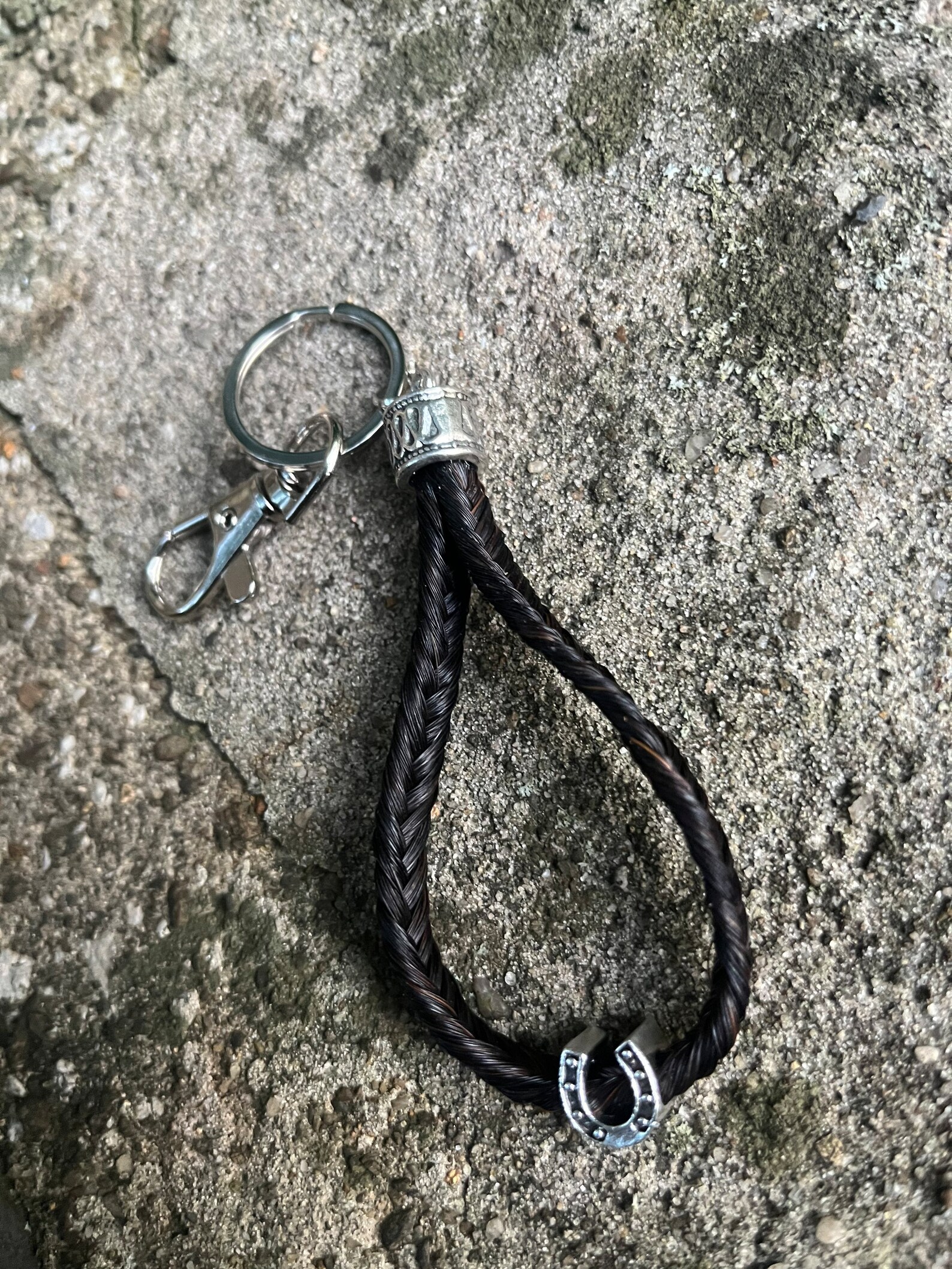 STOCK Fishtail Braided Horse Hair Loop Keychain - Etsy