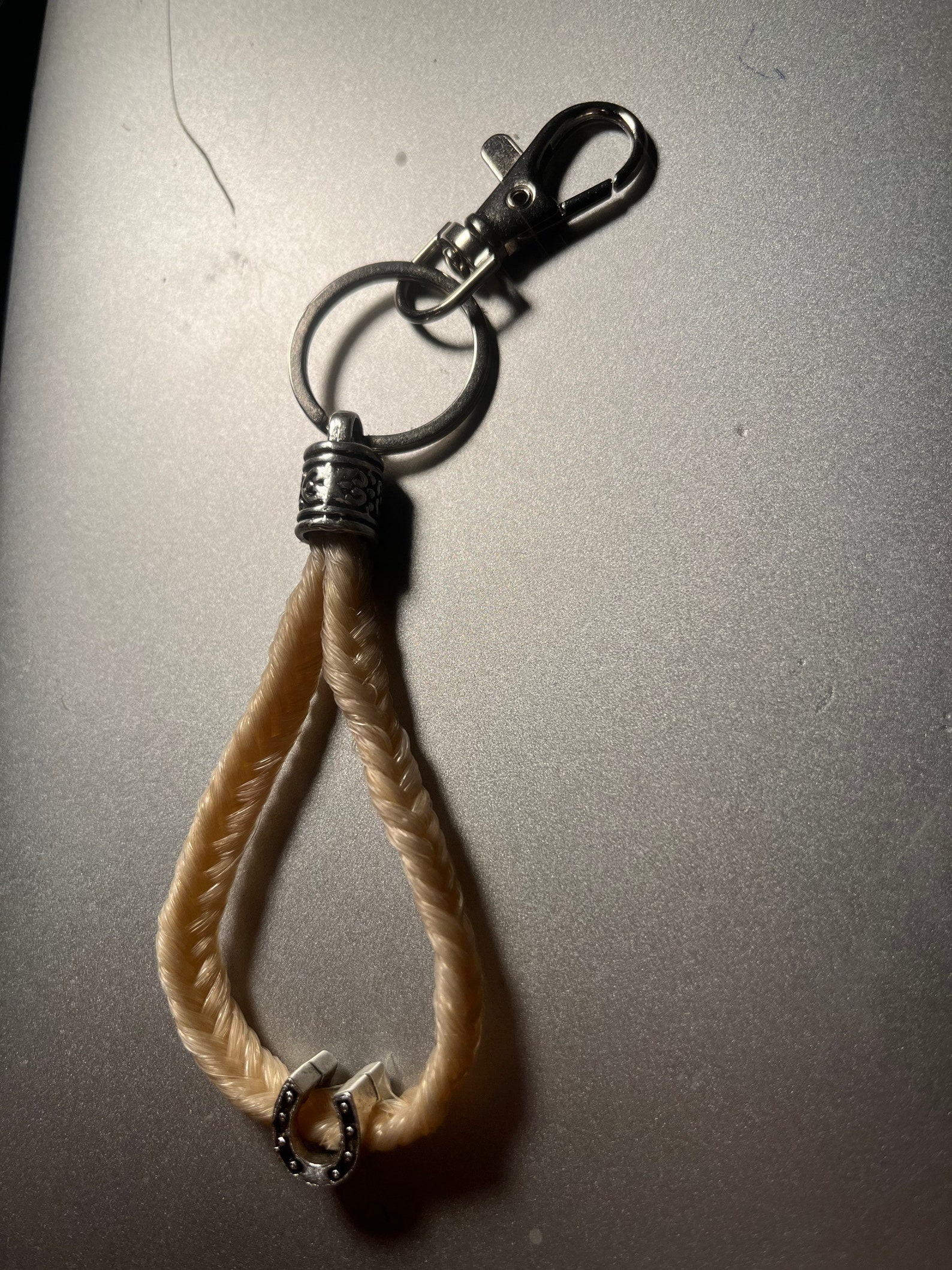 STOCK Fishtail Braided Horse Hair Loop Keychain - Etsy