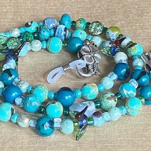 Hummingbird Jewelry Lanyard,turquoise Gemstone Lanyard,eyeglass Holders,bird Bead Lanyard ...