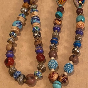 Spanish Bead Lanyard Necklace,mexican Bead Lanyard,teacher ID Lanyard ...