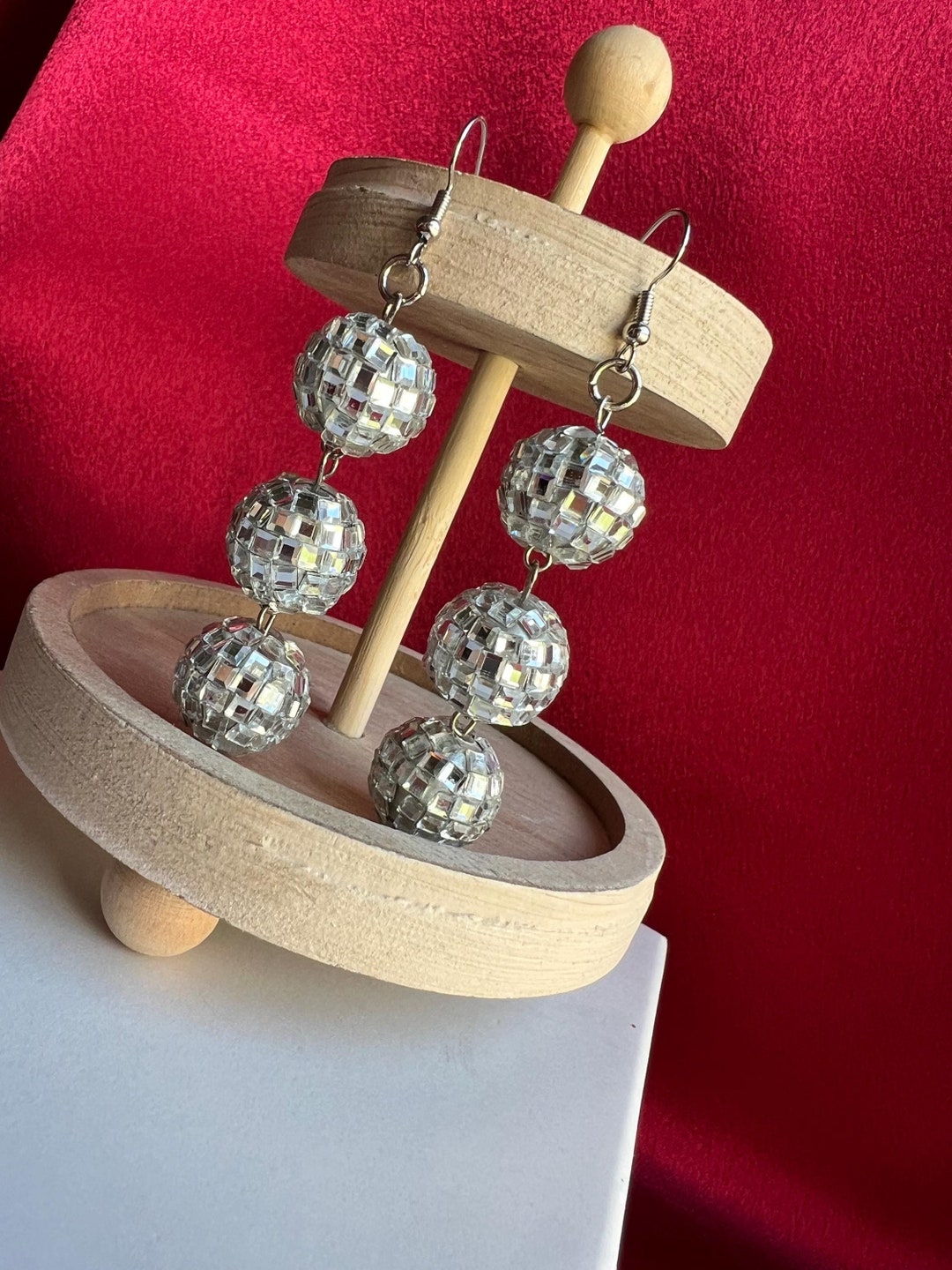 Flashy Disco Ball Earrings - Etsy
